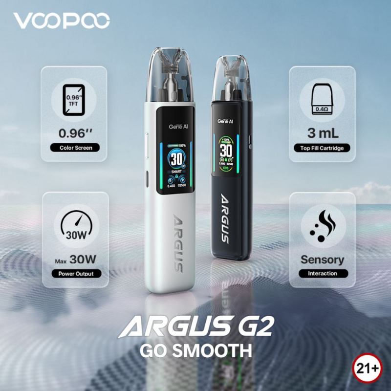 VooPoo Argus G2 Pod Kit, argus top fill cartridges 3pk